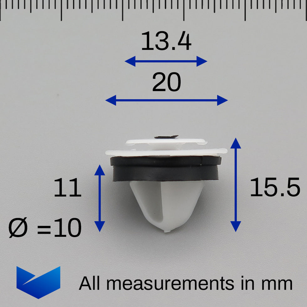 Volkswagen Transport & Caddy Sliding Door Rail Cover Trim Clips, 7E084 ...