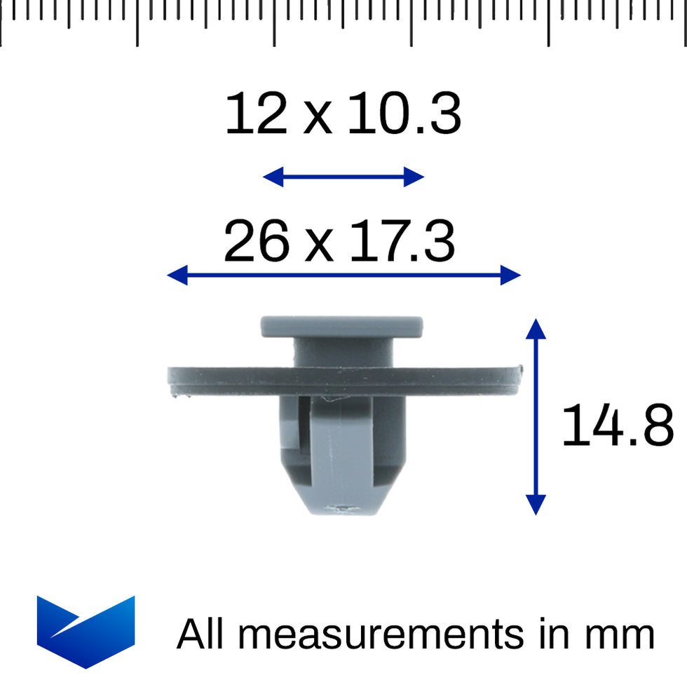 Side Skirt & Sill Moulding Cover Clips, Hyundai 87758CW000 — VehicleClips