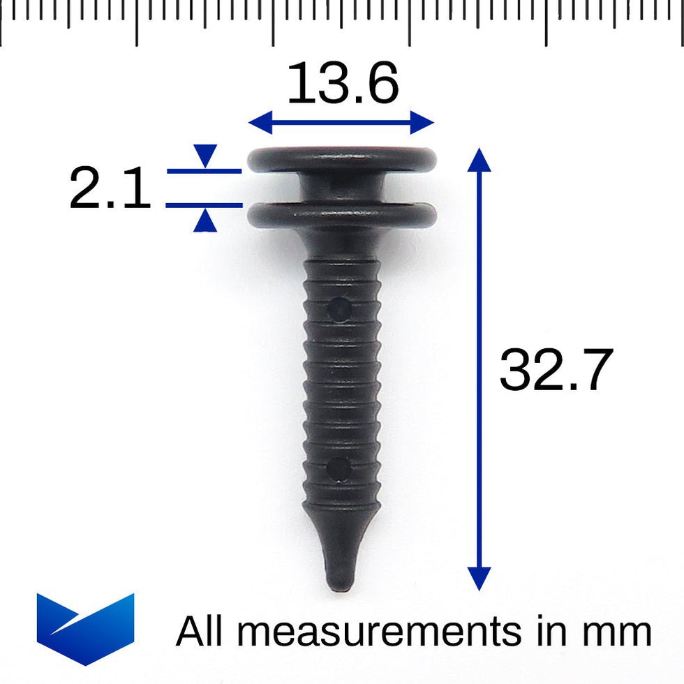 Interior Pillar Trim Cover Clip for Volkswagen Cars & Vans, 32mm Long ...