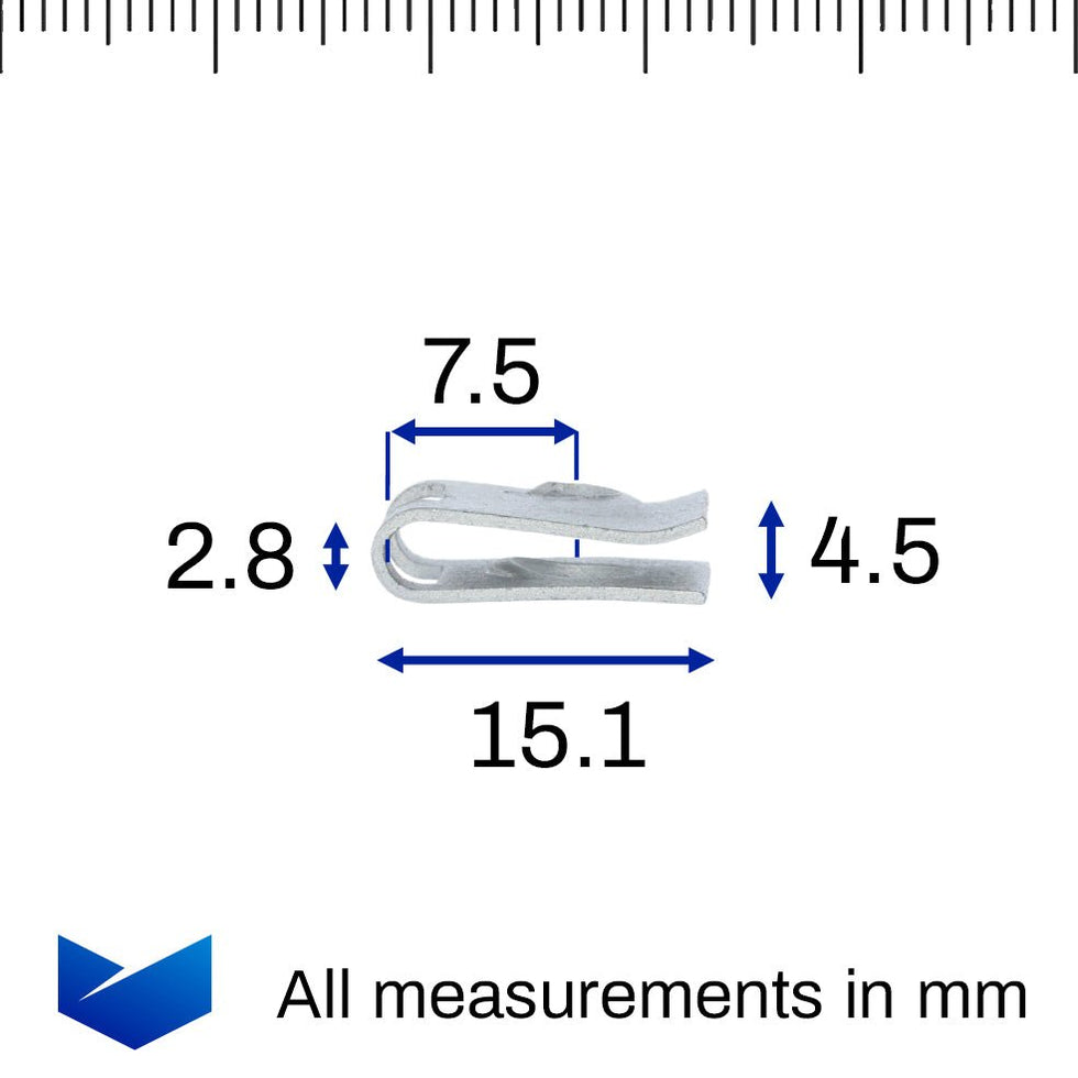 Metal Speed Nut, Fiat 14368974 — VehicleClips