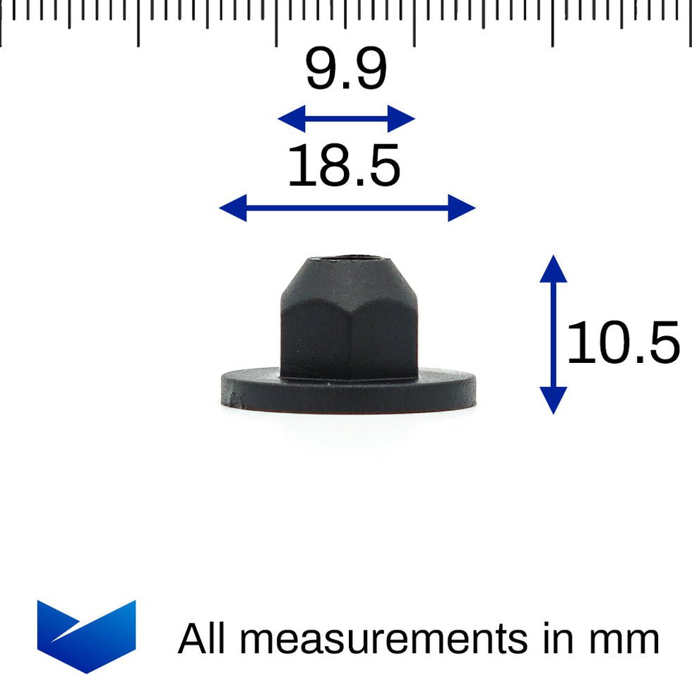 Plastic Nut for Covers & Shields, Volkswagen 171201969 — VehicleClips