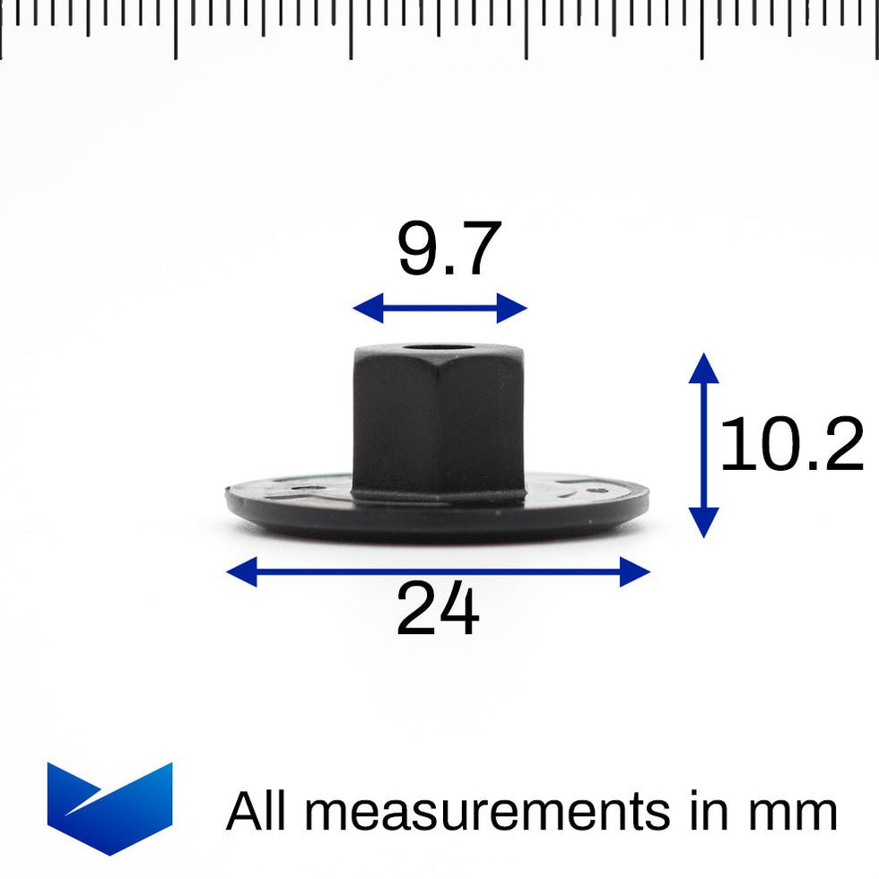 Plastic Trim Panel Retainer Nut, BMW 51711958025 — VehicleClips