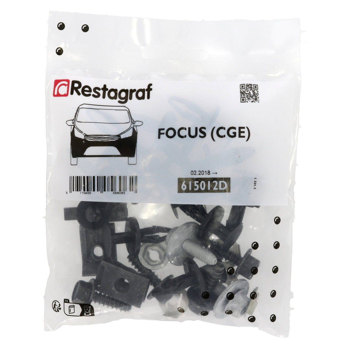 Restagraf Full Front Bumper Fixings & Fasteners- Fitting Kit, Focus (0 ...