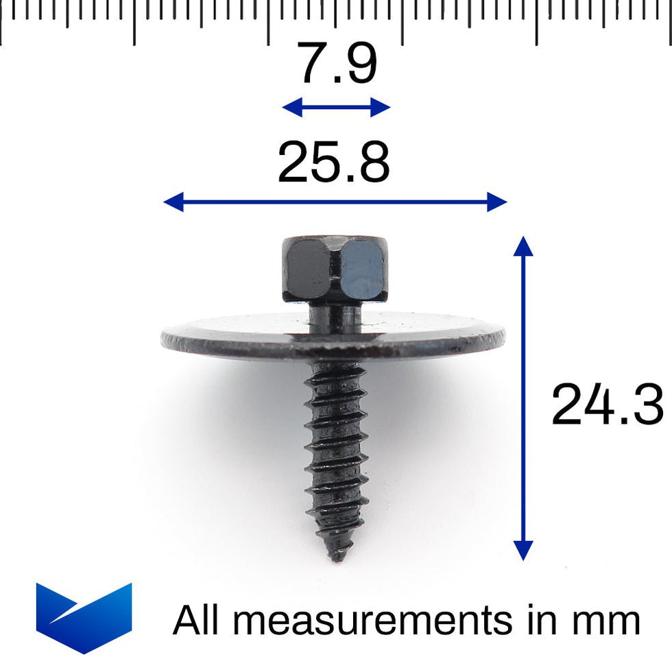 Retaining Screw with Captive Washer, Mercedes-Benz A2019900536 ...