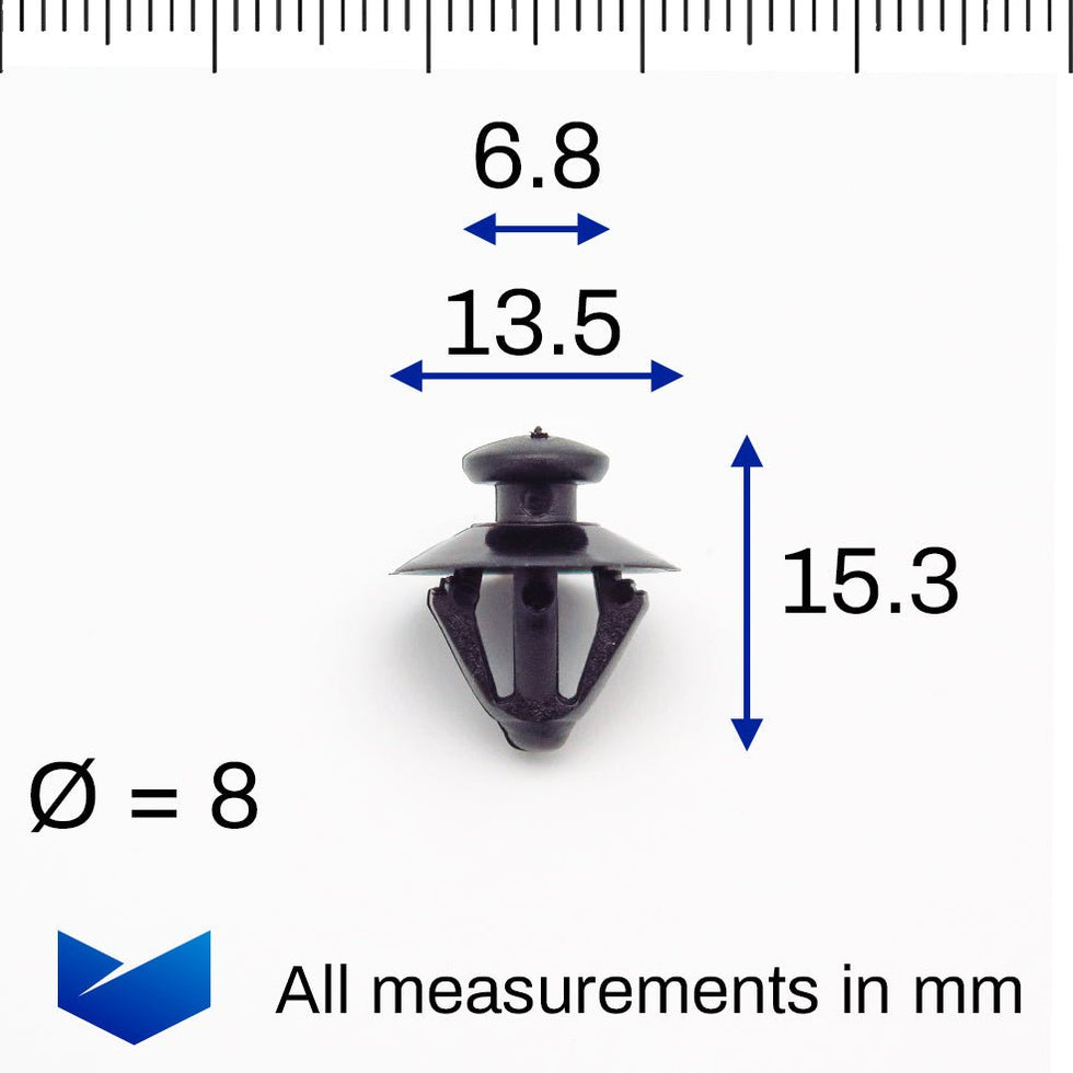Roof Trim Fastener Clips, Mini 51137058122 — VehicleClips