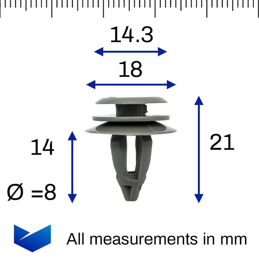 Trim Panel Moulding Clips, Mini 51437001492 — VehicleClips