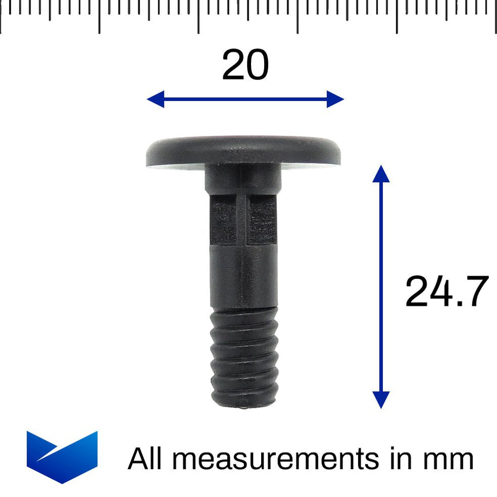 BMW Side Skirt & Sill Moulding Trim Plastic Securing Bolt- 28mm Long ...