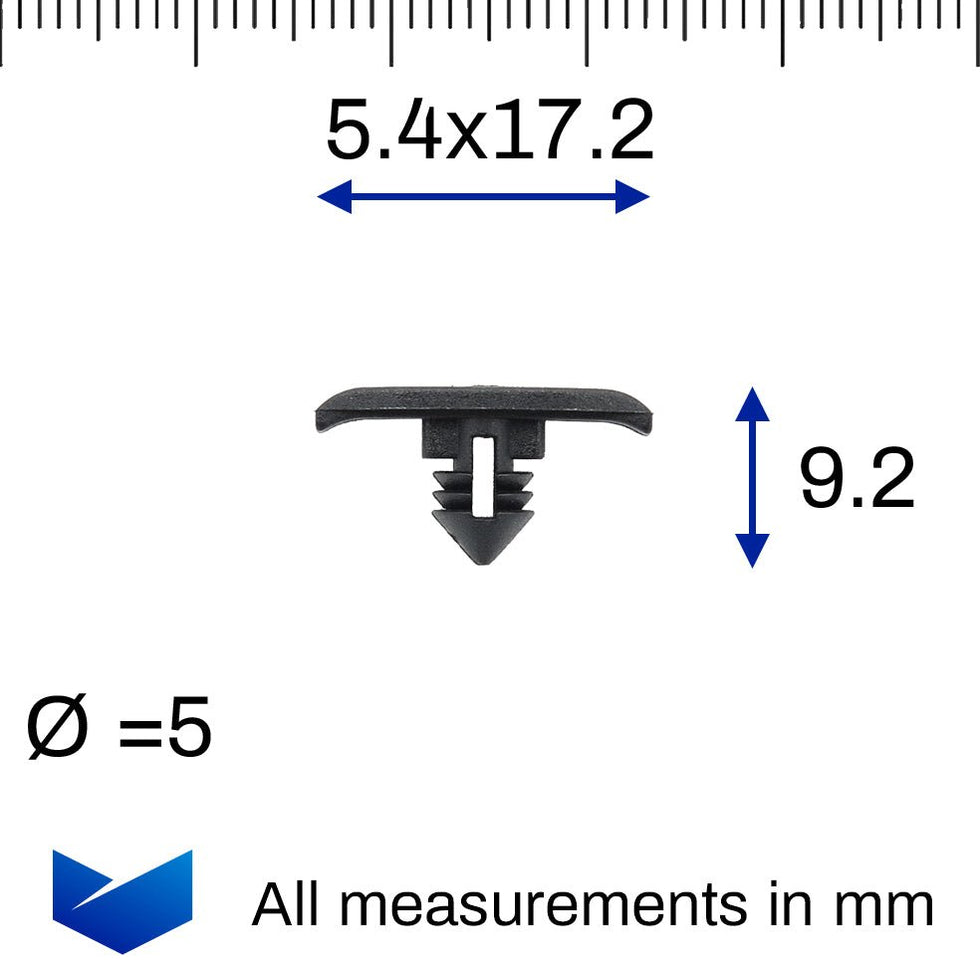 Bonnet or Hood Rubber Seal Clip for some Skoda Models- 1H0823717 ...