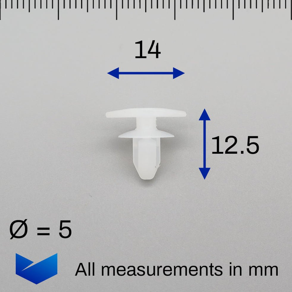 Door Rubber Weather Strip Seal Clips, Vauxhall 11611342 — VehicleClips