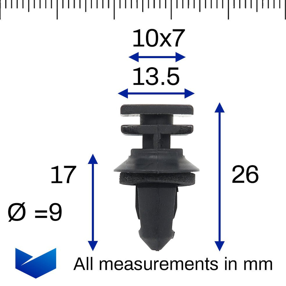 Door Sill Plastic Trim Clips- Mini 07147074343 — VehicleClips