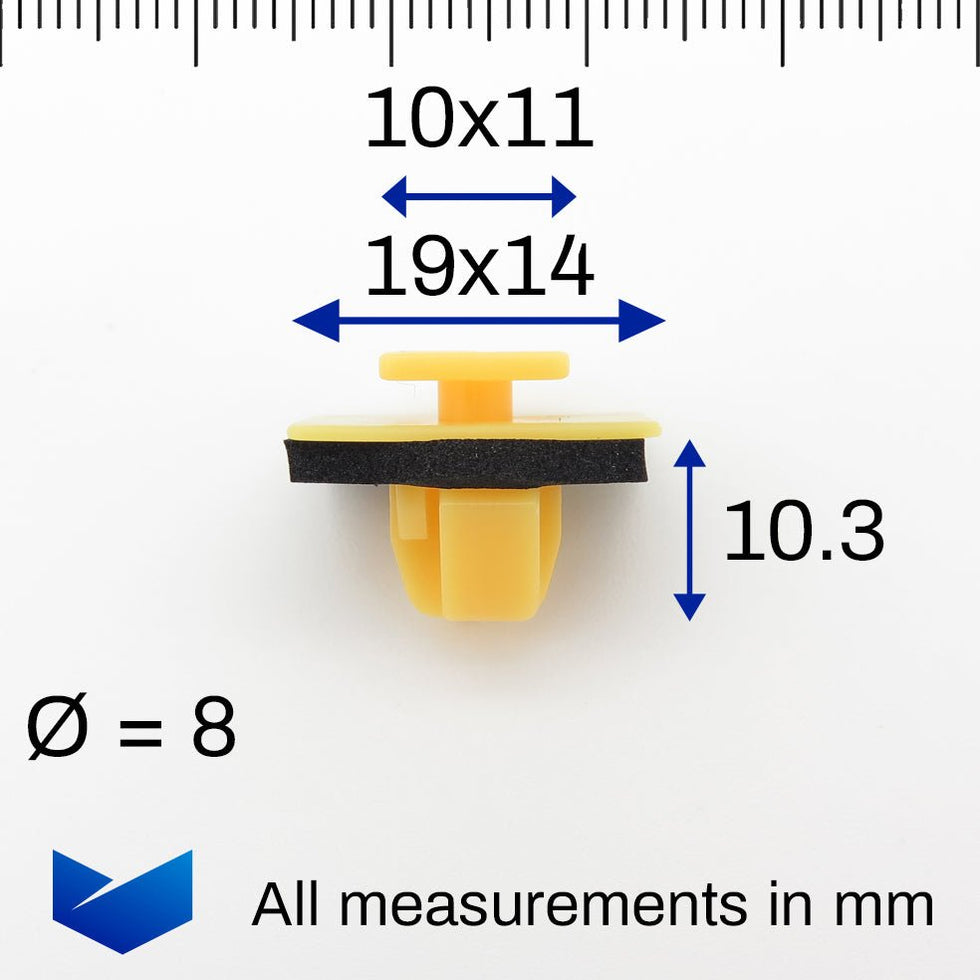 Exterior Body Moulding Trim Clips, Hyundai 8775835000 — VehicleClips