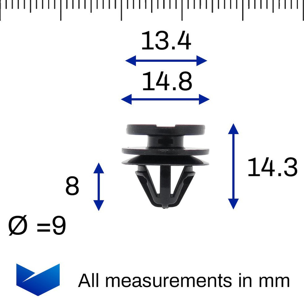 Exterior Wheel Arch Trim Moulding Clips- Mini 07130702516 — VehicleClips