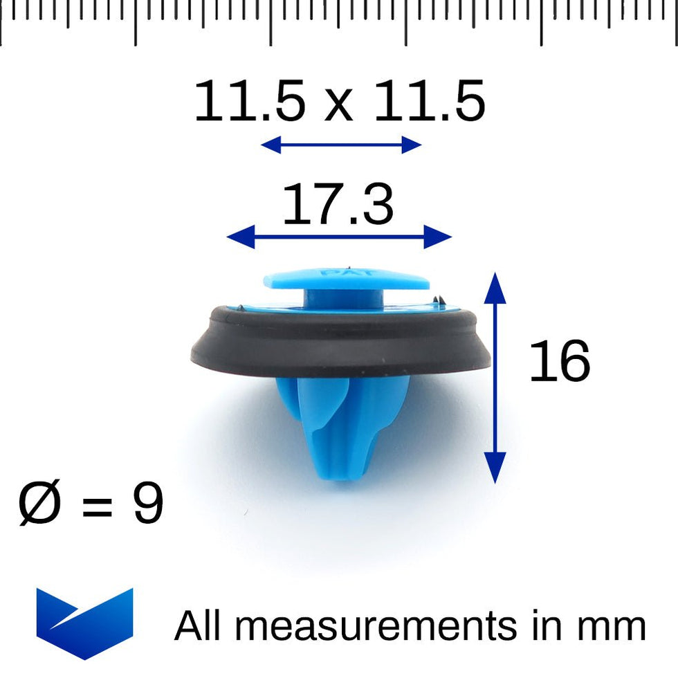 Jeep Renegade Rear Wheel Arch Flare Trim Clips, 735537083 — VehicleClips