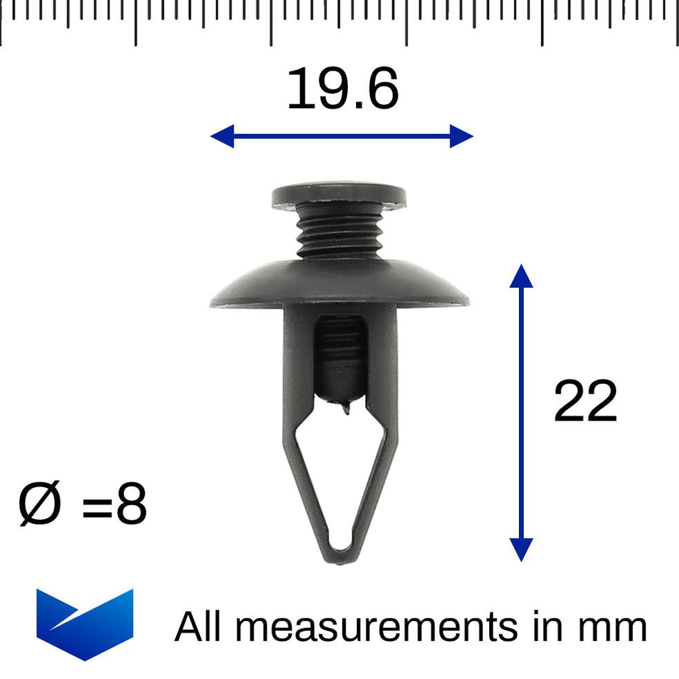 Mazda Wheel Arch Lining / Splashguard Scrivets Plastic Rivet Trim Clip ...