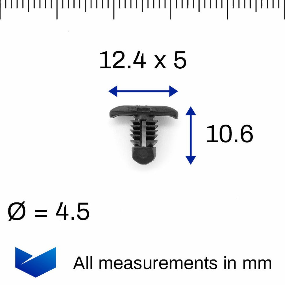 Rubber Weatherstrip Seal Clips, Volkswagen 251823717 — VehicleClips