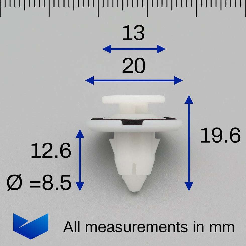 Tailgate Exterior Trim Panel Fasteners, Honda 91513-SJK-003 — VehicleClips