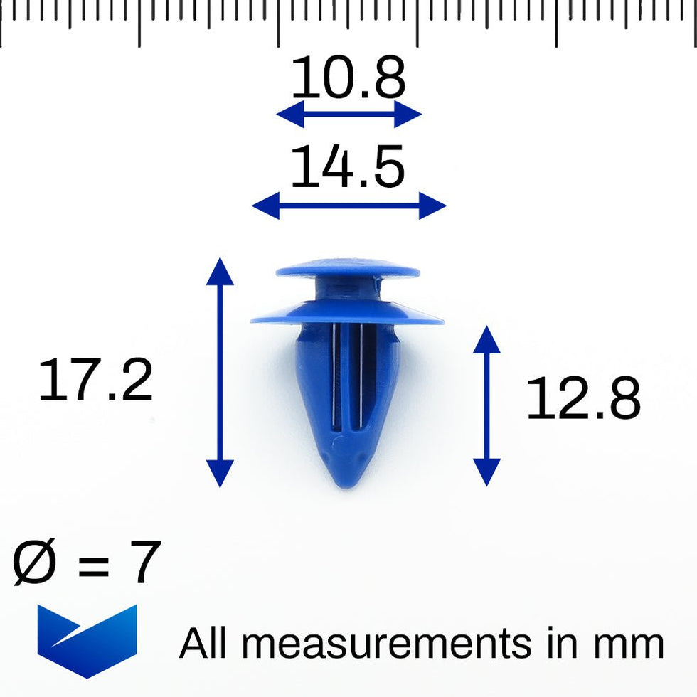 Wheel Arch Flare / Trim Moulding Clips, Mitsubishi MR533108 — VehicleClips